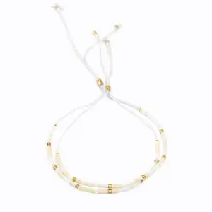 EMERSON & OLIVER Set Of Beaded Friendship Bracelets White