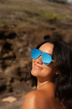 TRIBAL ËYËS Ace 74mm Aviator Sunglasses