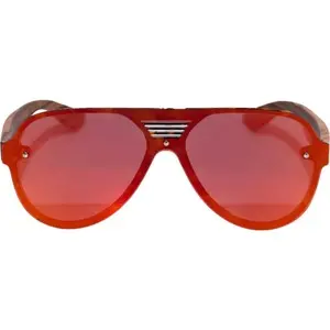 TRIBAL ËYËS Amber 74mm Aviator Sunglasses - Orange