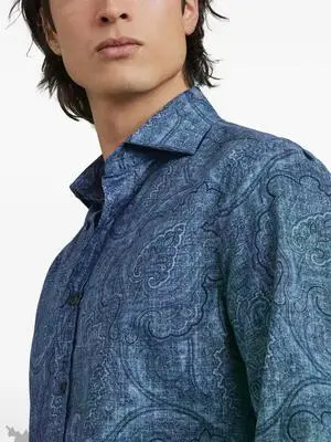 Brunello Cucinelli Patterned Jacquard Cotton Shirt