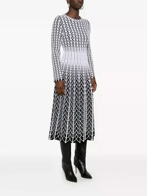ANTONINO VALENTI Striped Knit Midi Dress