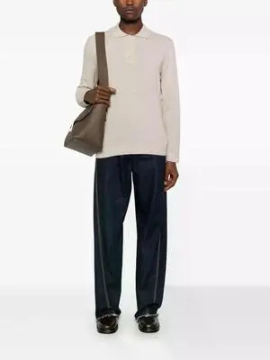 ZANONE Marl-knit Polo Shirt - Neutrals