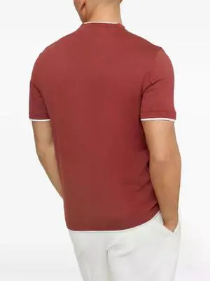 Brunello Cucinelli Contrast-trim Crew-neck T-shirt