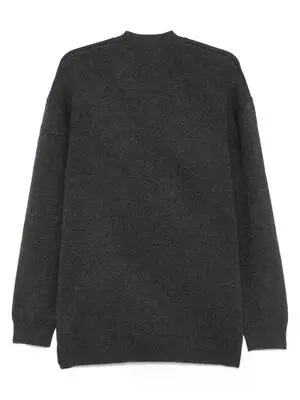 MARANT Curtis Cardigan With Intarsia Logo - Grey