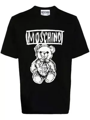 Moschino Teddy Bear Cotton T-shirt - Black