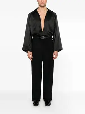 Saint Laurent Striped Flannel Trousers