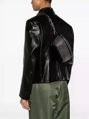 Alexander McQueen Stud-embellished Leather Messenger Bag