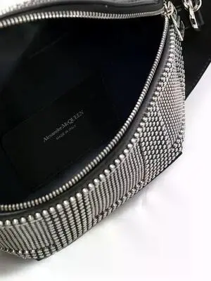 Alexander McQueen Stud-embellished Leather Messenger Bag