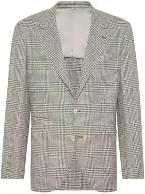 Brunello Cucinelli Single-breasted Checked Blazer