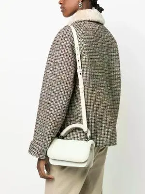 Brunello Cucinelli Shearling-trim Leather Bag