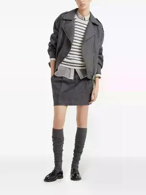 Brunello Cucinelli Virgin Wool Biker Jacket