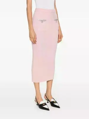 SELF-PORTRAIT Knitted Midi Skirt