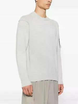 C.P. COMPANY Lens-detailed Crewneck Sweater - Grey
