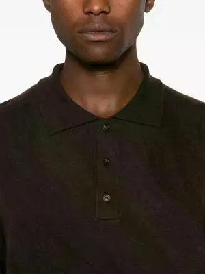 ZANONE Knitted Polo Shirt - Brown
