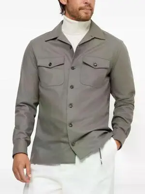 Brunello Cucinelli Camp-collar Long-sleeve Shirt