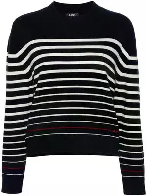 A.p.c. Striped Wool Sweater