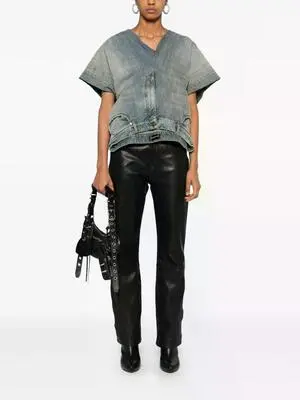 Balenciaga Trompe L'oeil Denim Top