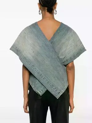 Balenciaga Trompe L'oeil Denim Top