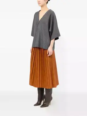 MAISON MARGIELA V-neck Blouse With Raw-cut Detail