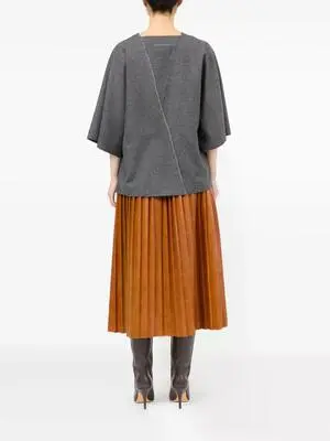 MAISON MARGIELA V-neck Blouse With Raw-cut Detail