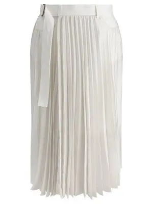 Sacai Pleated Skirt - White