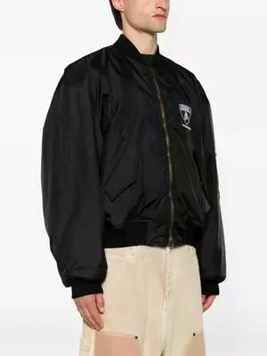 Balenciaga Automobili Lamborghini-logo Bomber Jacket - Black