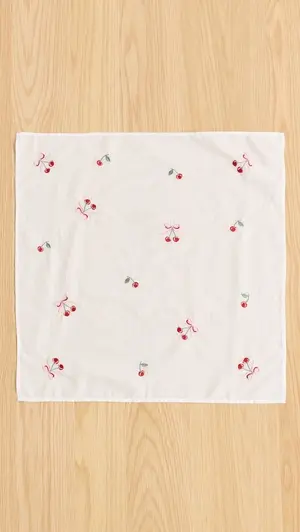 LoveShackFancy Cherry Embroidered Napkin Set