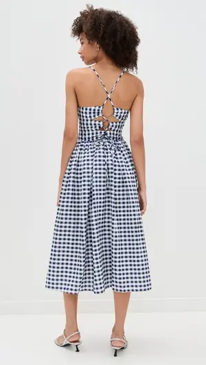 SELF-PORTRAIT Printed Taffeta Midi Dress
