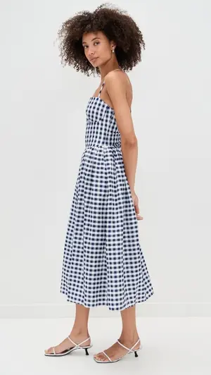 SELF-PORTRAIT Printed Taffeta Midi Dress