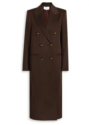 Stella McCartney Double-breasted Pinstripe Twill Coat