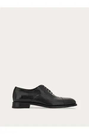 FERRAGAMO Tramezza Oxford With Toe Cap - Black