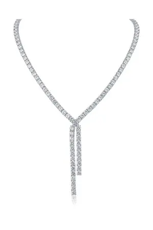KENNETH JAY LANE Cz Crossover Y-necklace - Natural