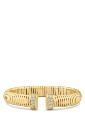 KENNETH JAY LANE Thin Coil Cuff - Gold
