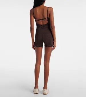 The Upside Arizona Kiva Lamé Jersey Bodysuit