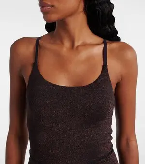 The Upside Arizona Kiva Lamé Jersey Bodysuit