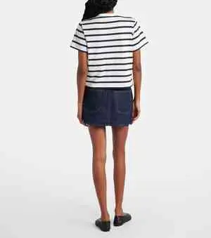 FRAME Striped Organic Cotton Top