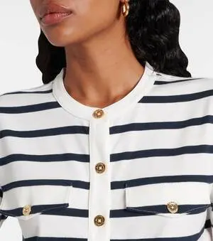 FRAME Striped Organic Cotton Top
