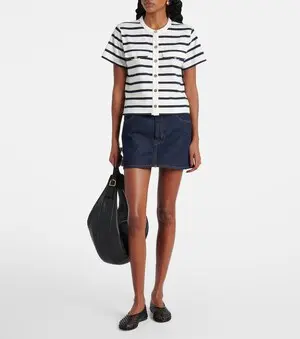 FRAME Striped Organic Cotton Top