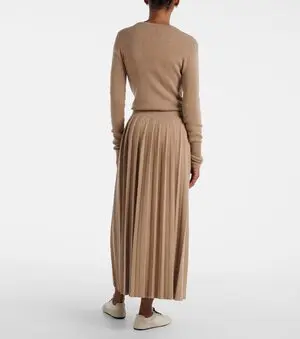 LISA YANG Minda Cotton And Cashmere Midi Skirt