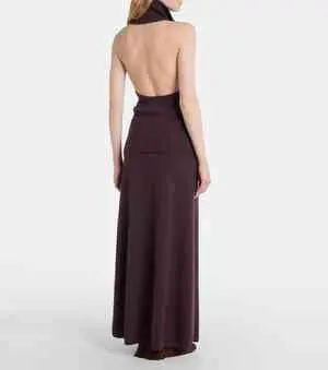 LISA YANG Maddie Open-back Cashmere Top - Brown