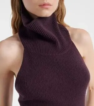 LISA YANG Maddie Open-back Cashmere Top - Brown
