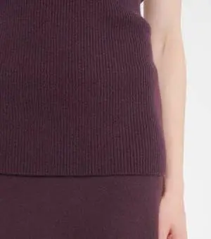 LISA YANG Maddie Open-back Cashmere Top - Brown