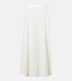 GANNI Crochet Maxi Skirt - White