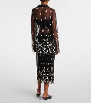 TOTEME Embroidered Semi-sheer Shirt