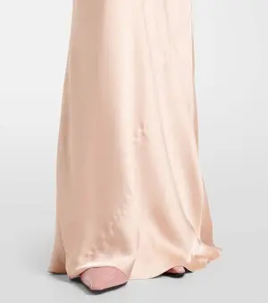 Norma Kamali Draped Satin Gown