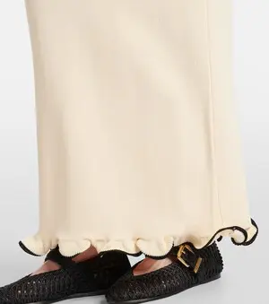 SAME Knitted Ruffled Maxi Dress