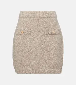 Jardin Des Orangers Cashmere-blend Miniskirt - Beige