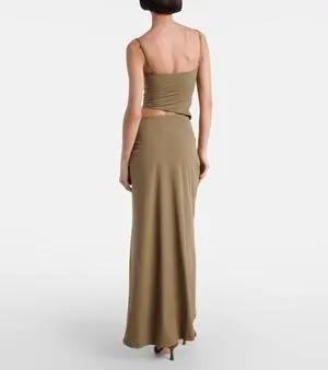 Christopher Esber Orbit Ruched Maxi Dress - Green