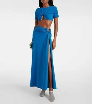 Christopher Esber Crescent Gathered Crop Top