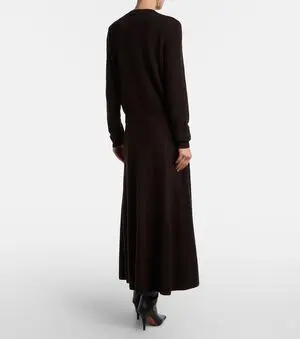 LISA YANG Torie High-rise Cashmere Maxi Skirt - Brown